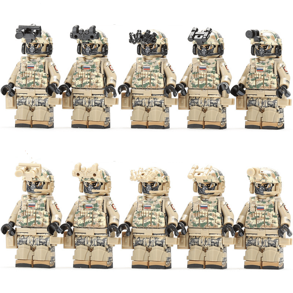 Army Modern Soldier SSO Square Minifigures Set - Brixtoy