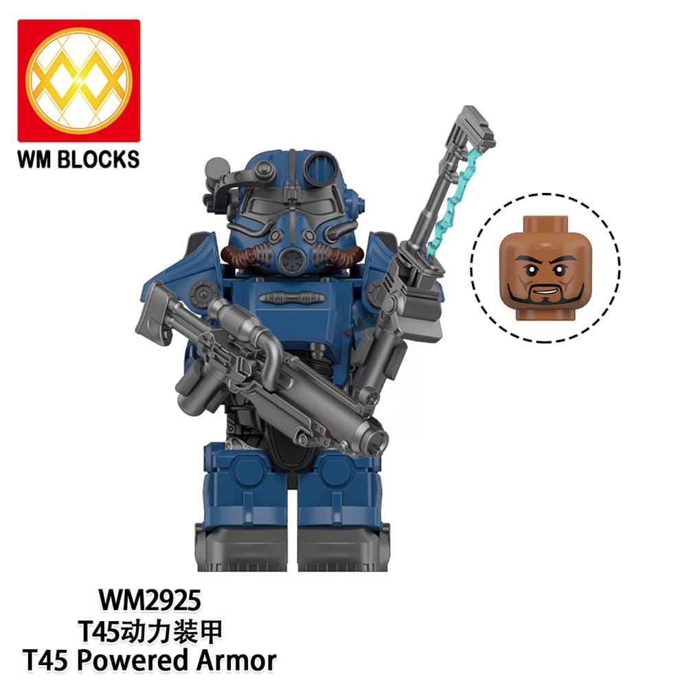 Fallout T-45 Power Armor (Blue paint) WM2925 Minifigures - Brixtoy
